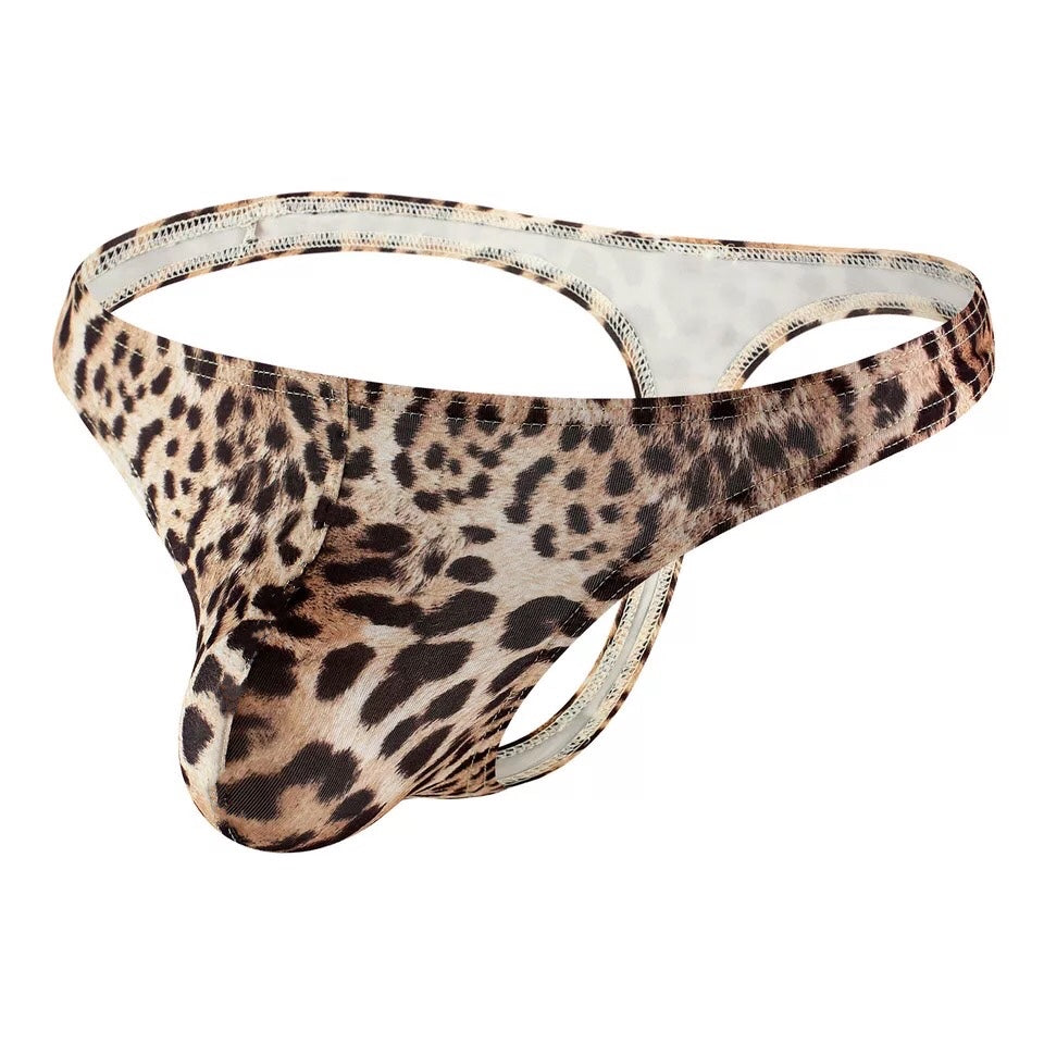 Leopard Print Thongs for Men JEWYEE B205 — jewyee.com