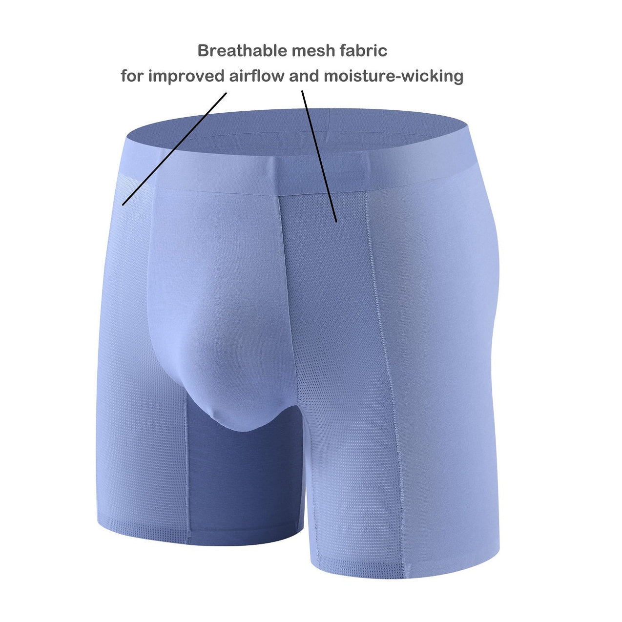 Men's Ultra Thin Modal Boxer Briefs Up to Size 2XL (3-Pack) -JEWYEE M26 ...