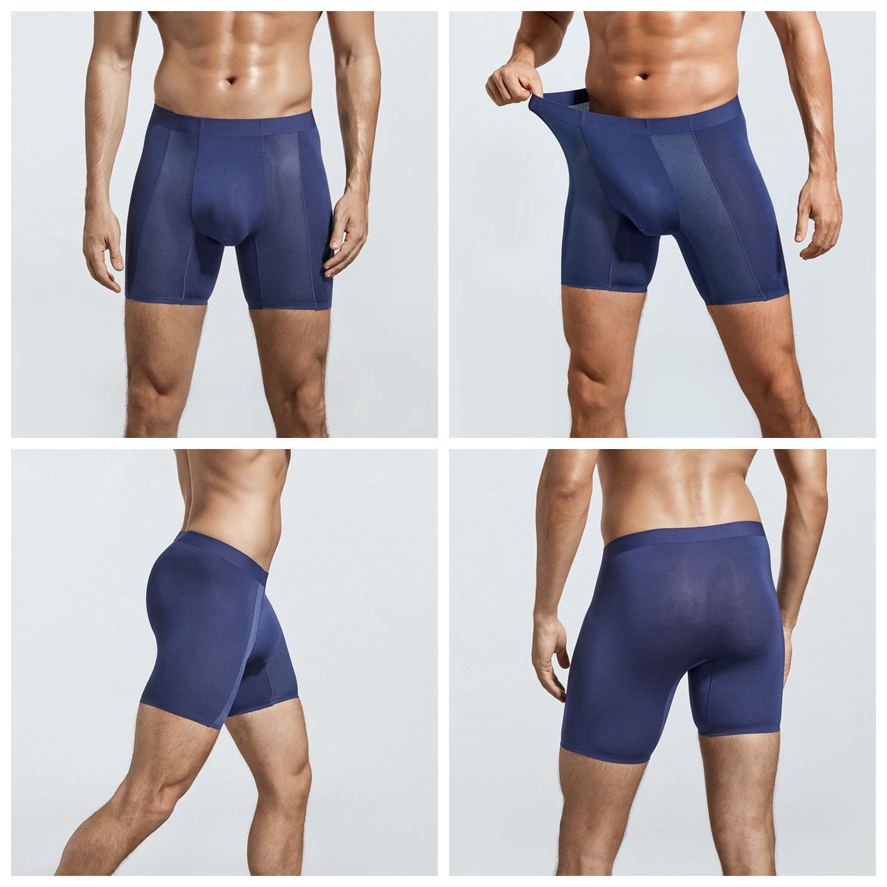 Men's Ultra Thin Modal Boxer Briefs Up to Size 2XL (3-Pack) -JEWYEE M26 ...