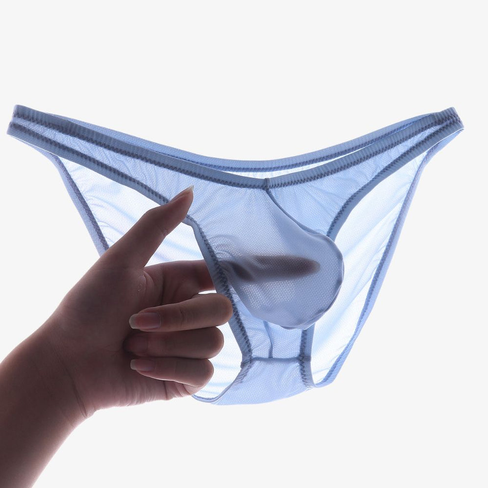 Men's Ultra Thin Mesh Ice Silk Briefs Up to Size XXL (5-Pack) JEWYEE ...