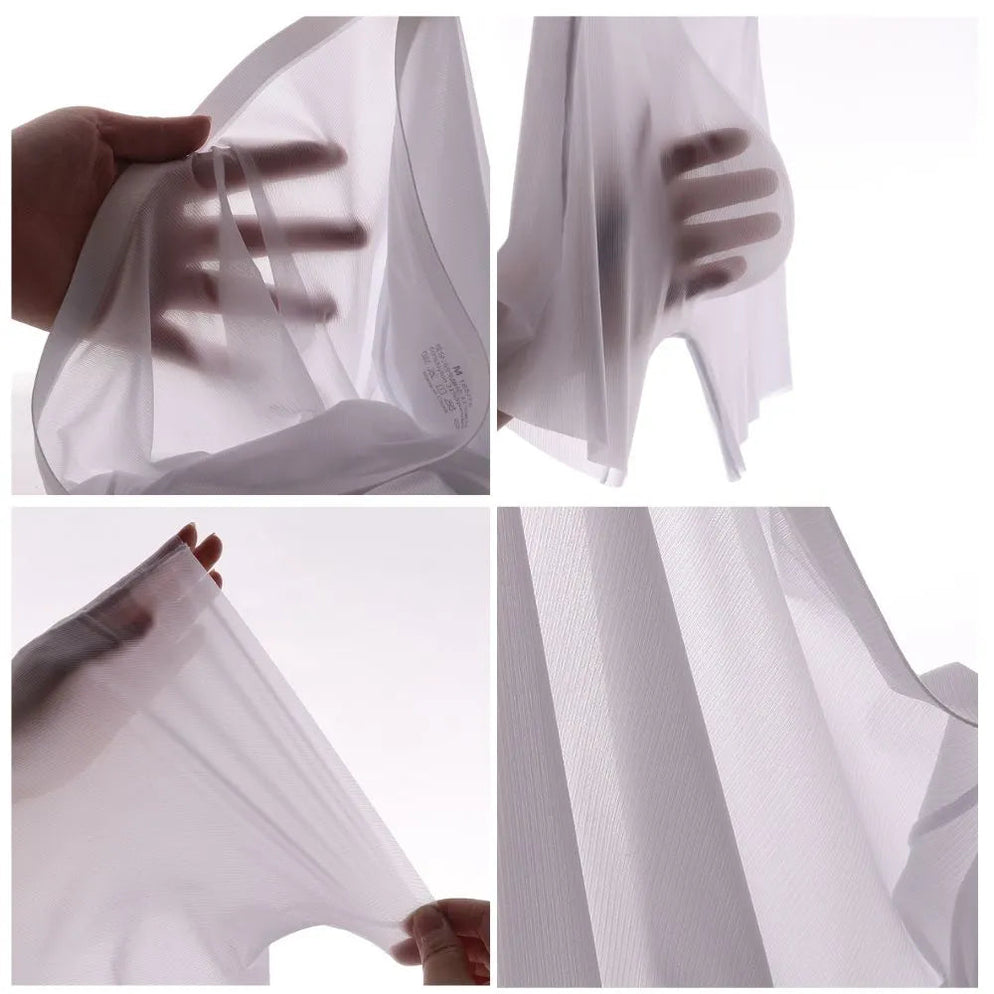 Men's 3D seamless pouch See-through Ribbed Ice silk Trunks Up to Size ...